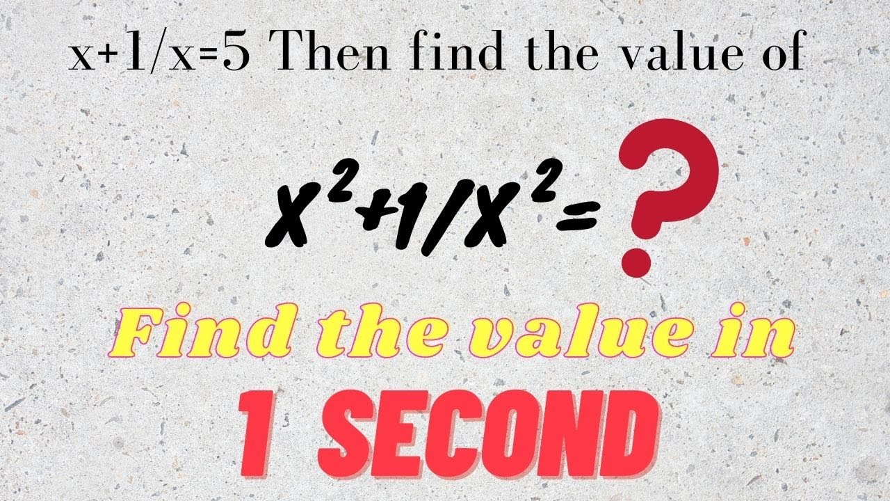 HOW TO SOLVE ALGEBRA RELATED SHORT TRICKS IN JUST 5 SEC | TEACHERS ...