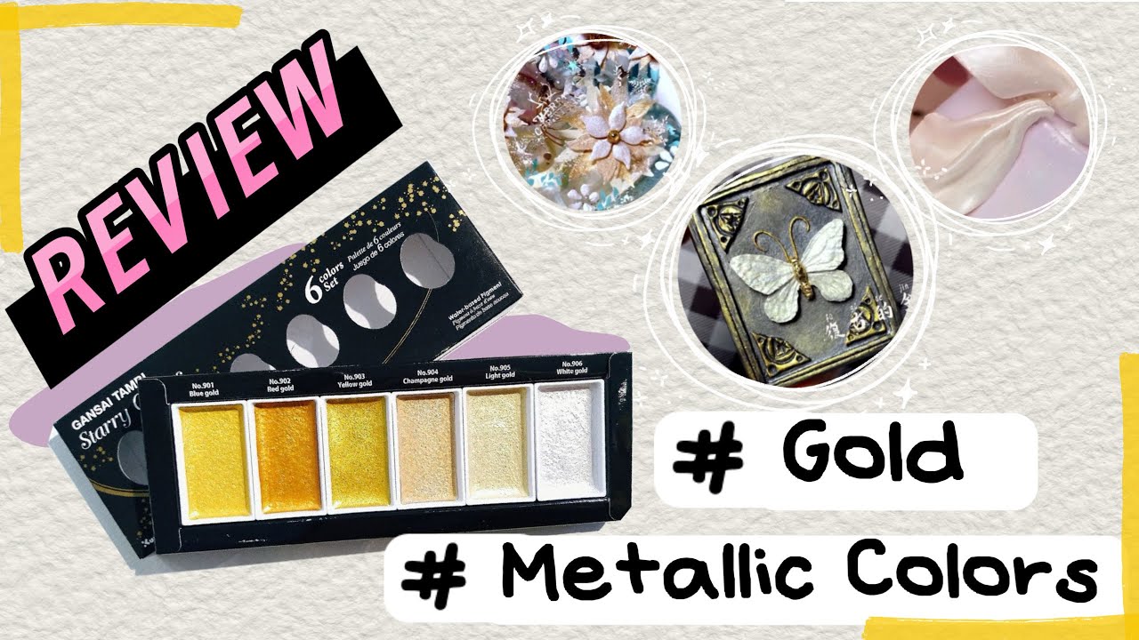 The BEST GOLD COLOR SET in the world! Gansai Tambi Starry watercolor ...