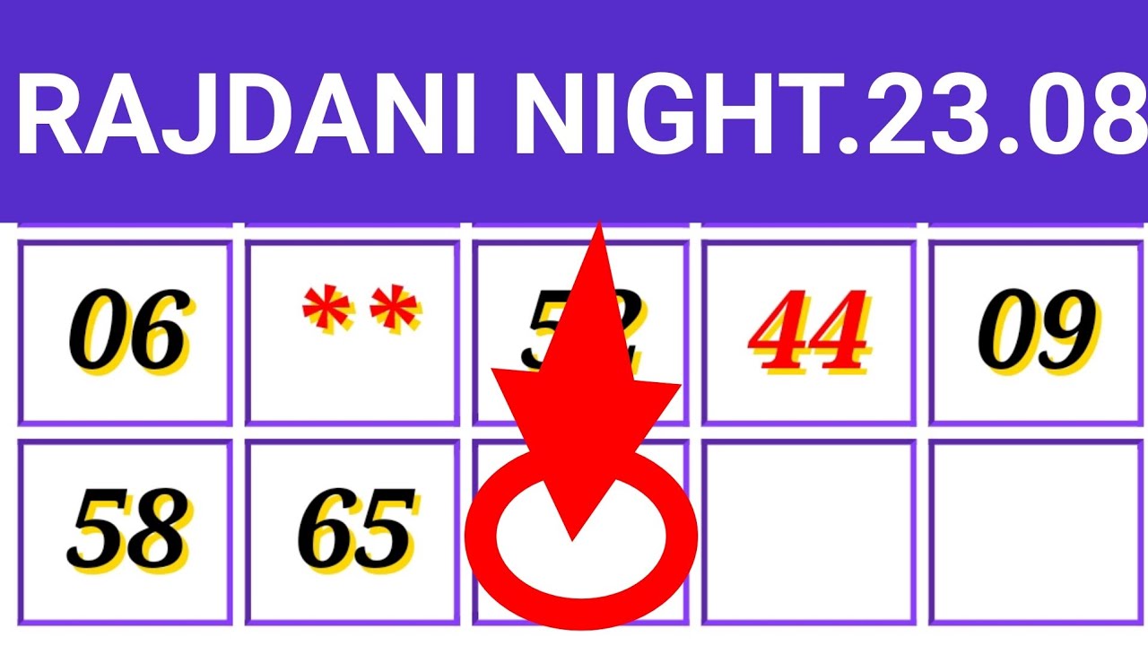 23/08/2023 Radhani Night Today | Rajdhani Night Open | Rajdhani Night ...
