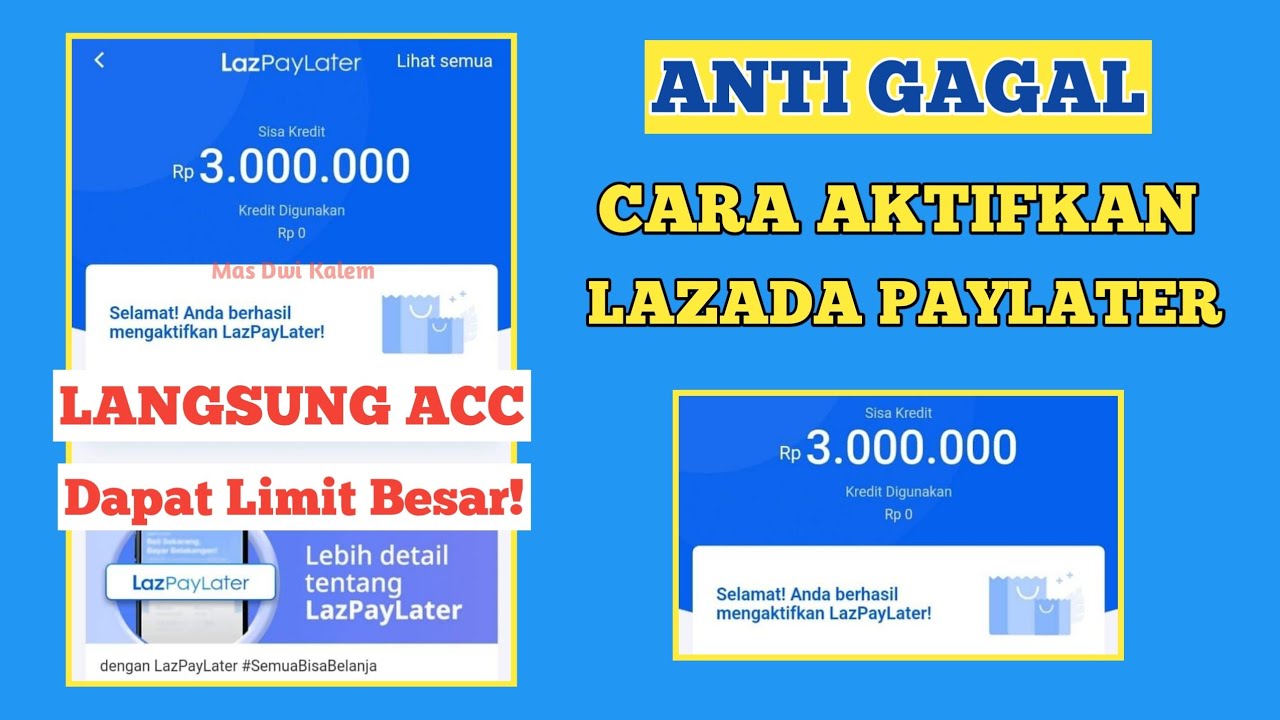 Lazada Paylater | Cara Aktifkan Lazada Paylater Terbaru 2023 | Cara ...