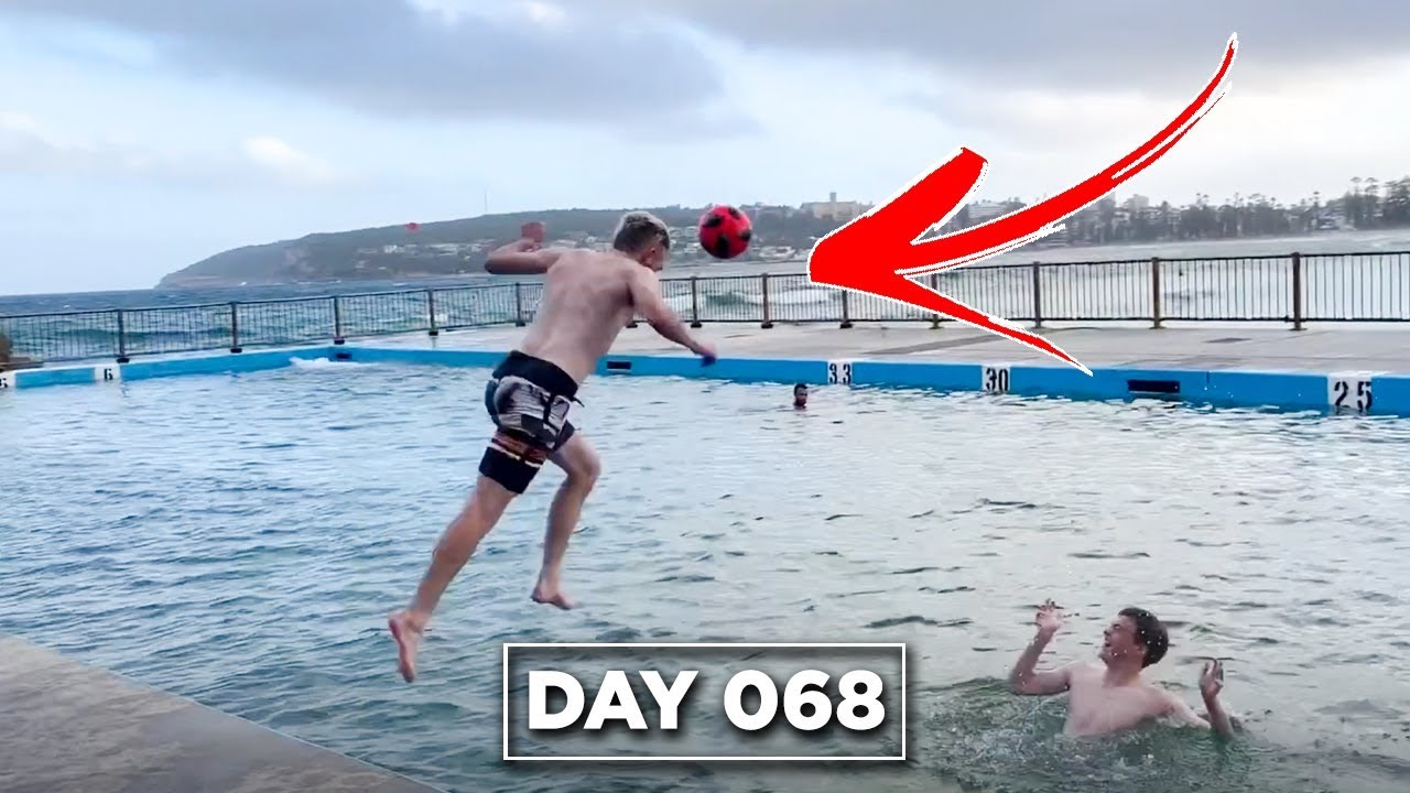 INSANE FOOTBALL POOL CHALLENGES! - YouTube
