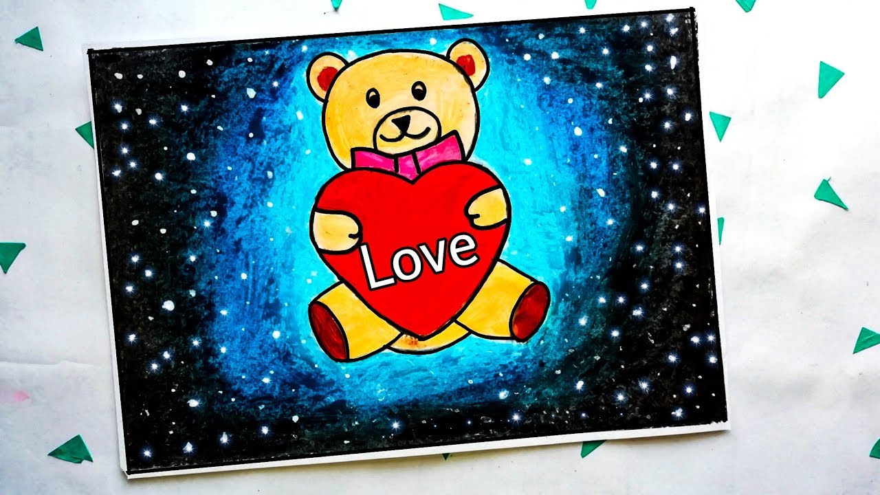 Happy teddy day || Teddy bear day drawing || Cute teddy bear drawing by ...