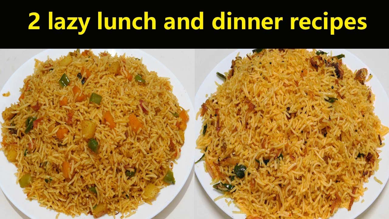 2 Lazy Lunch & Dinner Rice Recipes || Bachelor Rice Recipe || Quick ...