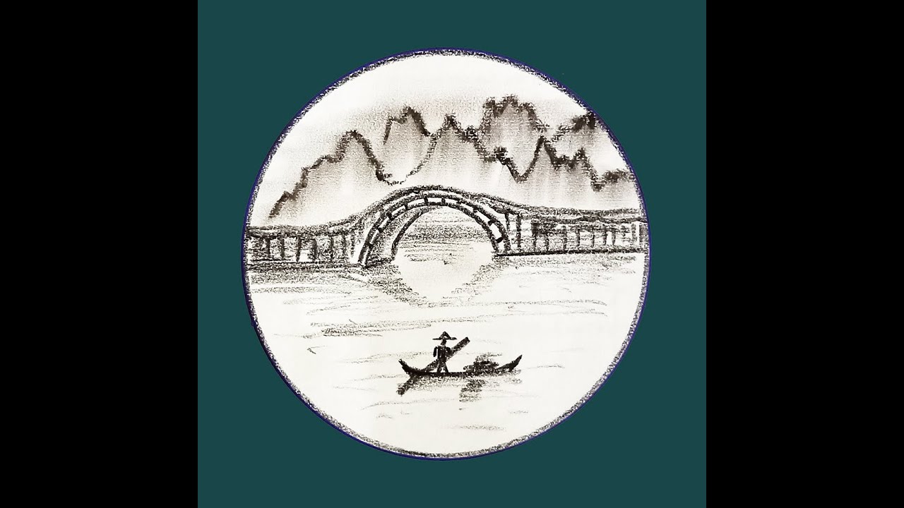 bridge of the quindong #satisfying #circlescenerydrawing - YouTube
