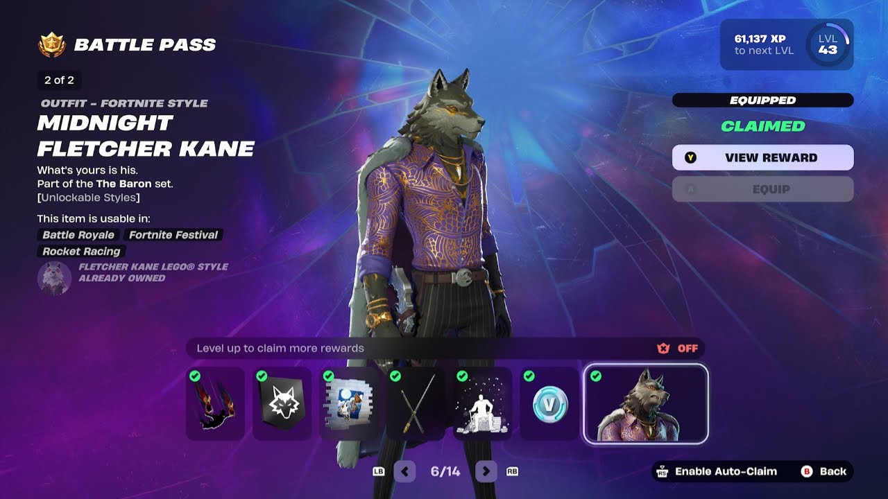 FORTNITE CLAIM BATTLE PASS 6/14 CHAPTER 6 SEASON 2 - YouTube