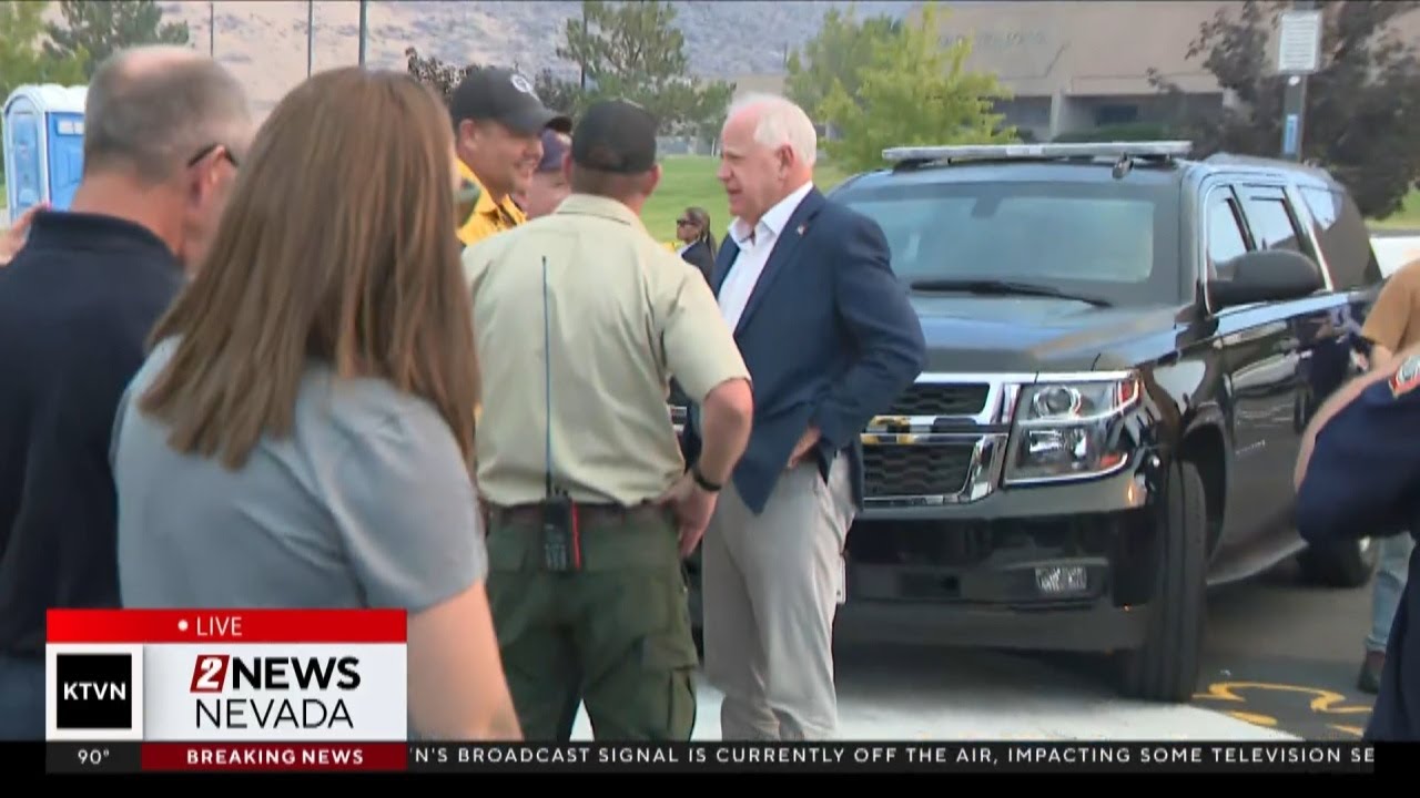 Vice President Candidate Tim Walz visits Davis Fire command center ...