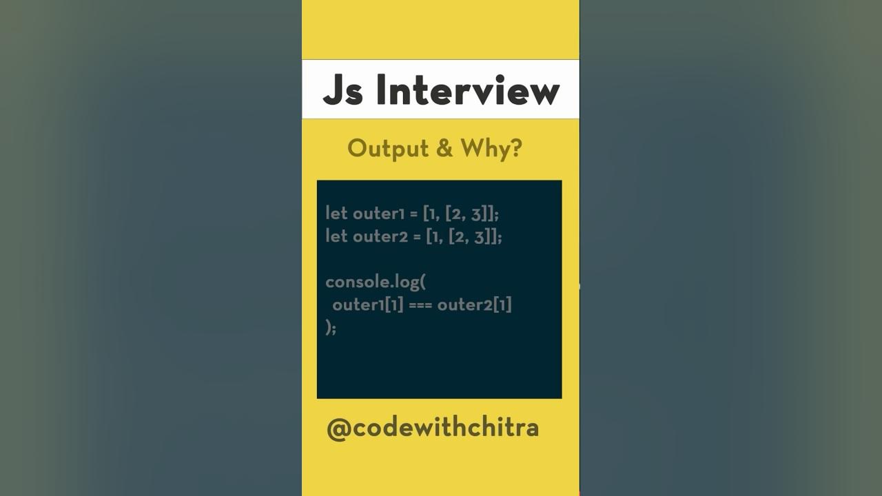 #61 Nested Array Comparison | javascript interview questions #shorts - YouTube