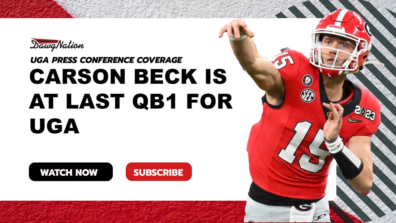 Carson Beck shares his reaction to being named Georgia's starting ...