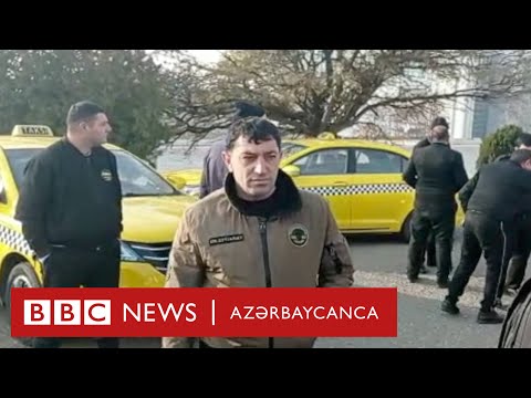Naxçıvanda taksi sürücülərinin aksiyası: \