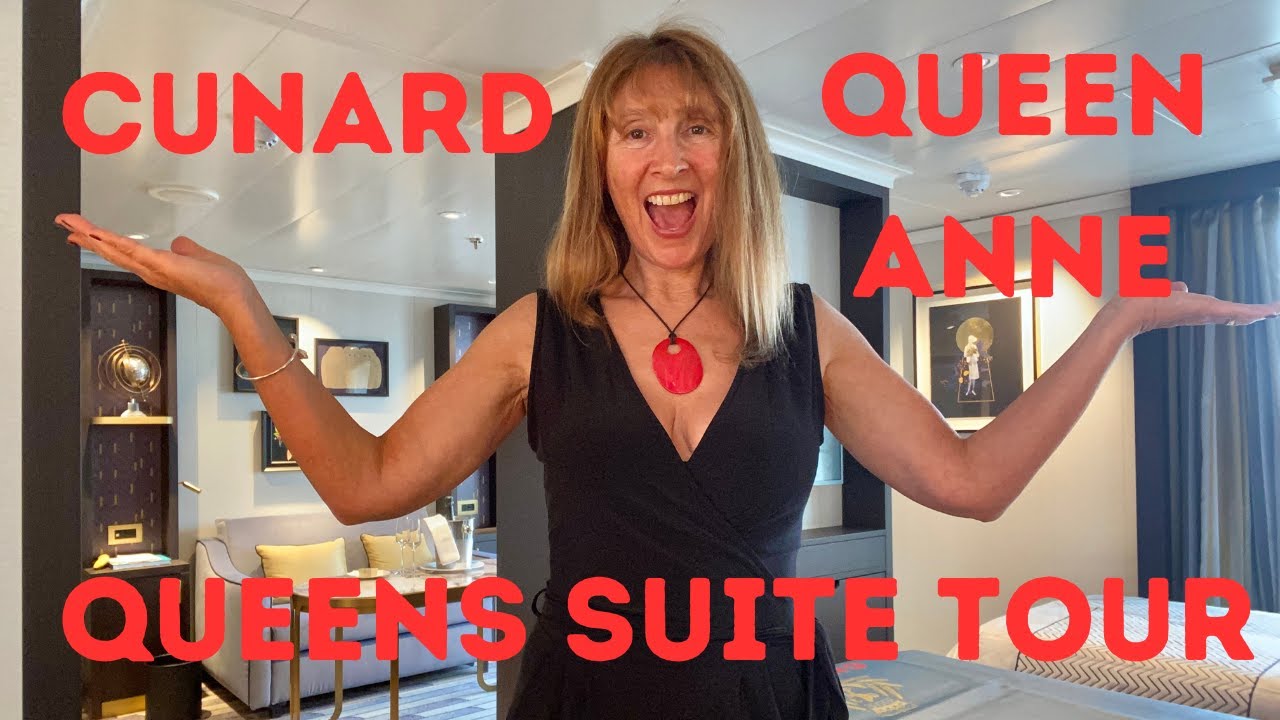 CUNARD QUEEN ANNE CRUISE SHIP QUEENS SUITE #6243 AFT CABIN TOUR ...