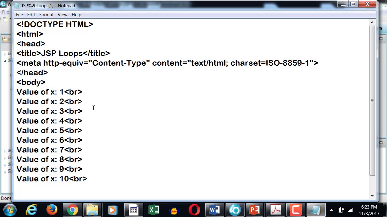 Java Server Pages - Loops - YouTube