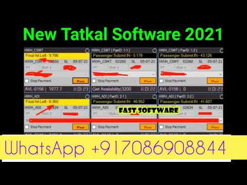 Fast tatkal software tatkal ticket booking live video today - YouTube