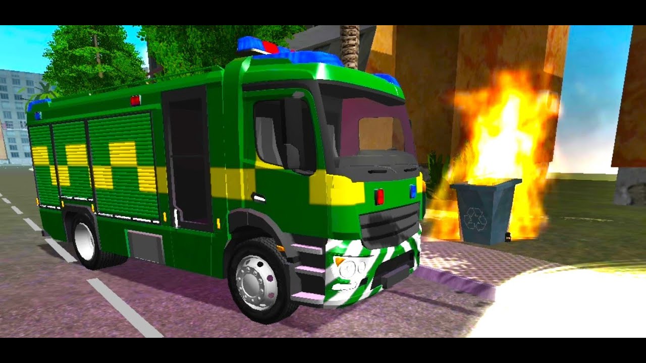 Fire Engine Simulator: The trashcan on fire - Android gameplay #gaming ...