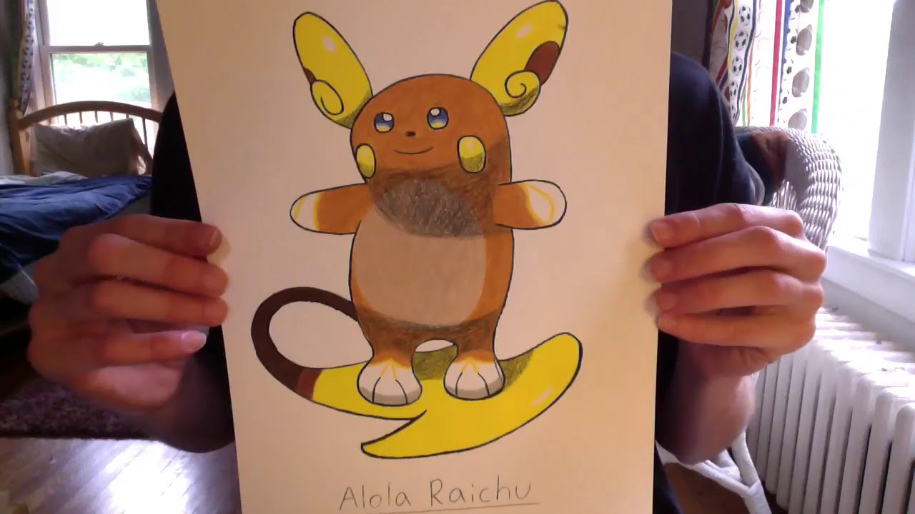 Drawing all the Pokémon Alolan Forms: Part 3 Raichu - YouTube