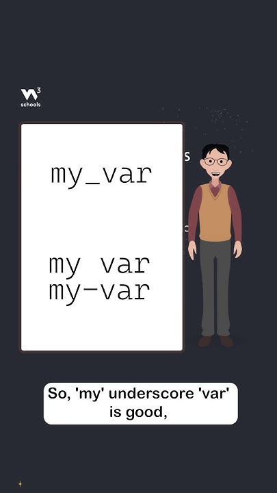 Python Variable Names Part 2 Alphanumeric And Underscore W3schools Python Programming 