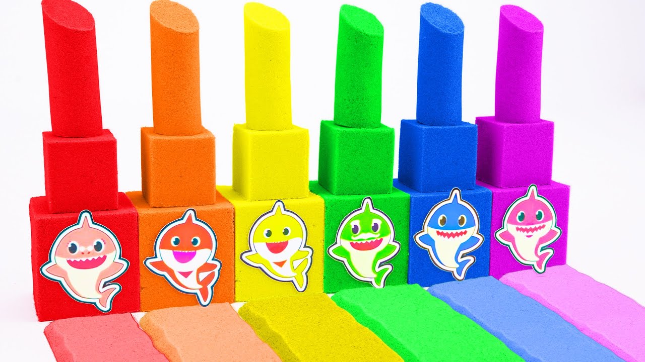 Satisfying Video | How To Make Rainbow Baby Shark Lipstick From Kinetic ...