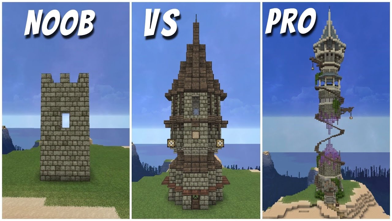Minecraft: Medieval Tower - NOOB vs PRO - YouTube