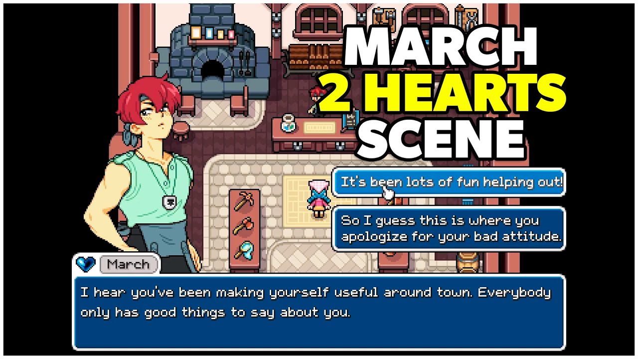 Fields of Mistria 🌷 | MARCH 2 HEARTS SCENE (Escena 2 Corazones MARCH ...