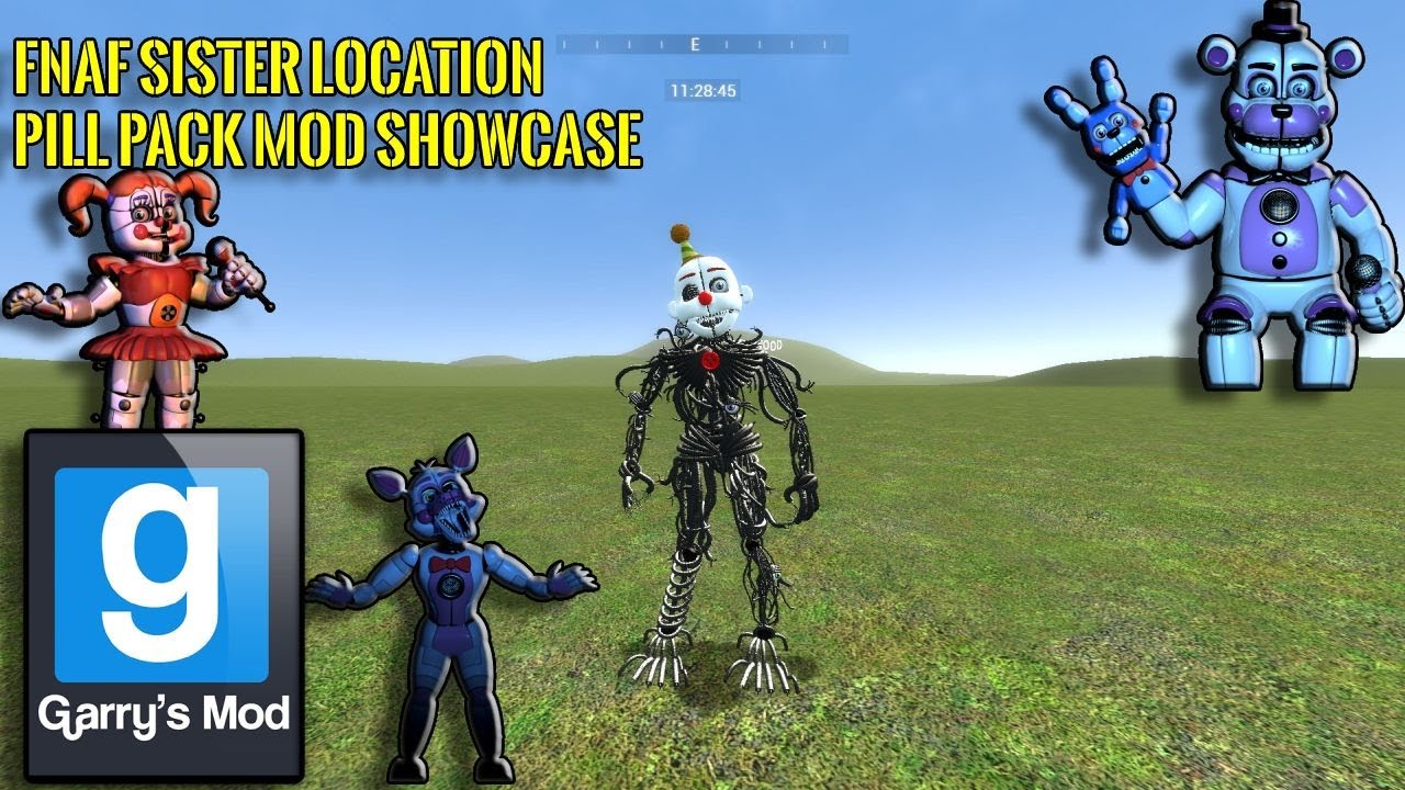 (Gmod) FNAF Sister Location Pill Pack Mod Showcase - YouTube