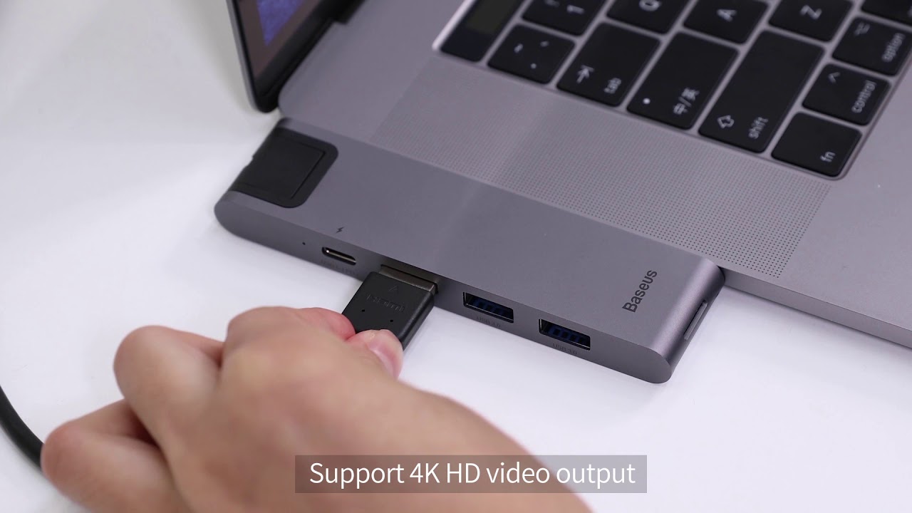 Baseus thunderbolt USB C Pro Type-C TypeC 7 in 1 smart HUB docking ...