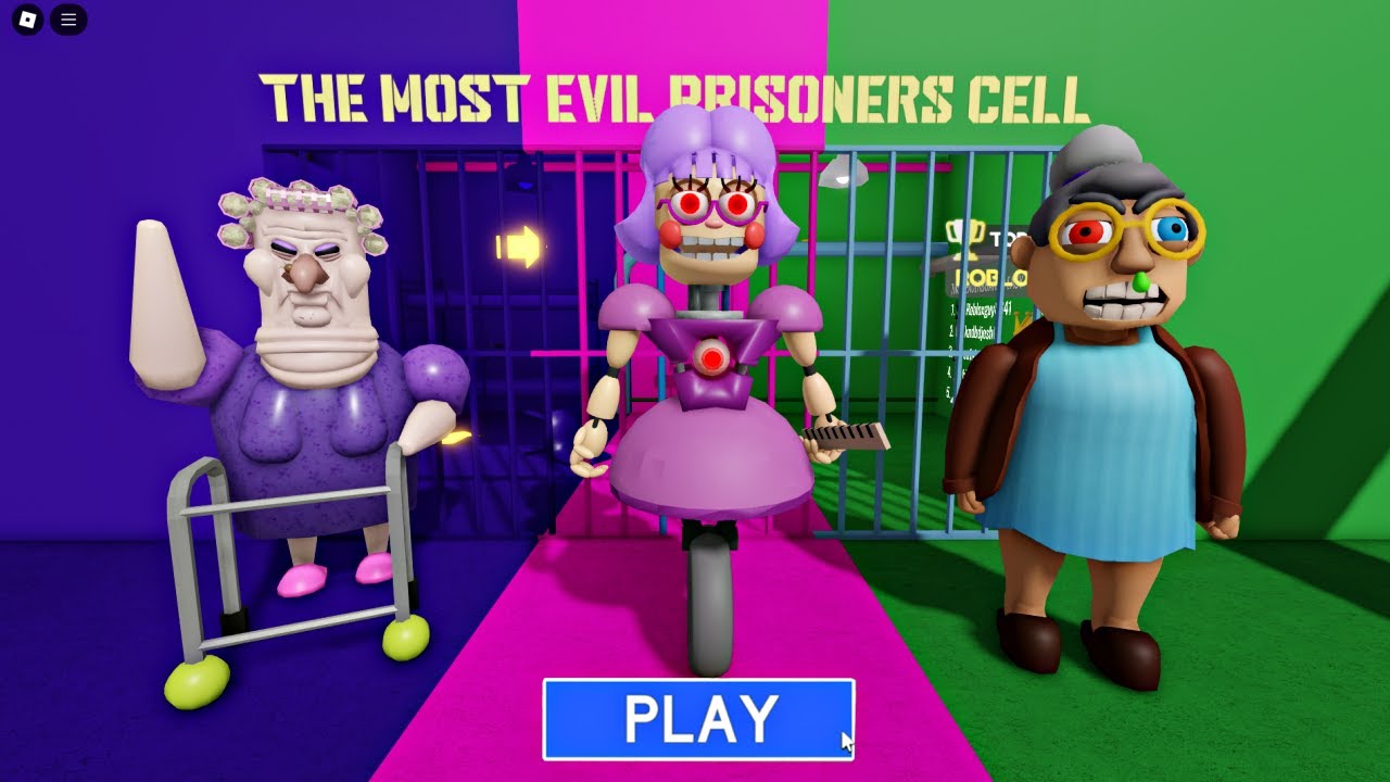 Miss Ani-Tron VS GRUMPY GRAN VS EVIL GRANDMA in BARRY'S PRISON RUN ...
