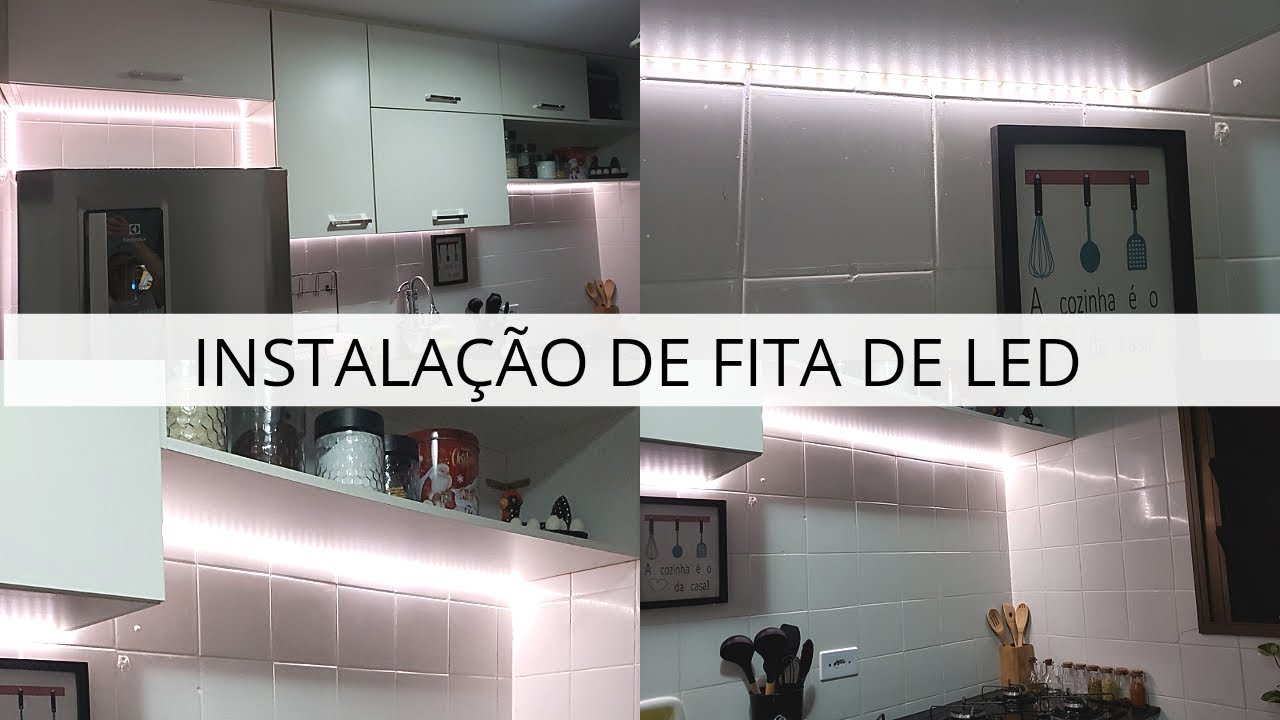 INSTALAÇÃO DE FITA LED NA COZINHA POR 23,00 - #Crisavlis - YouTube