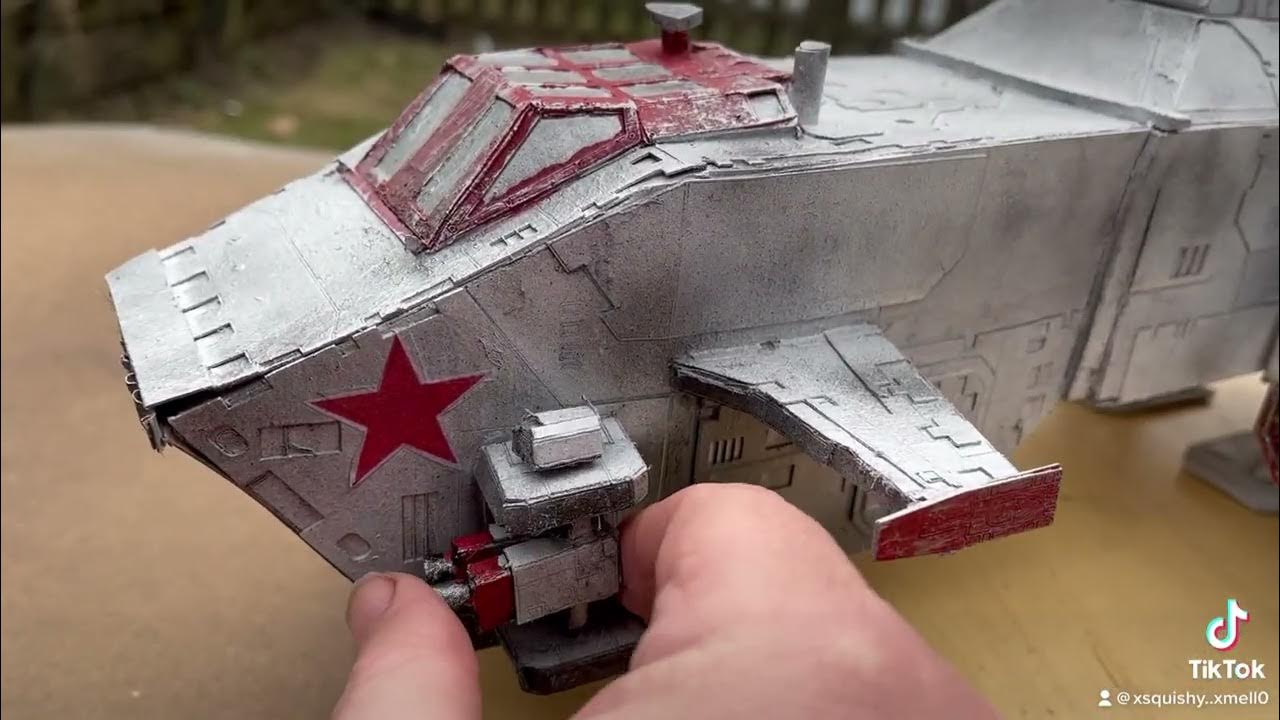 Thunderhawk gunship Czar Putin scratch built - YouTube