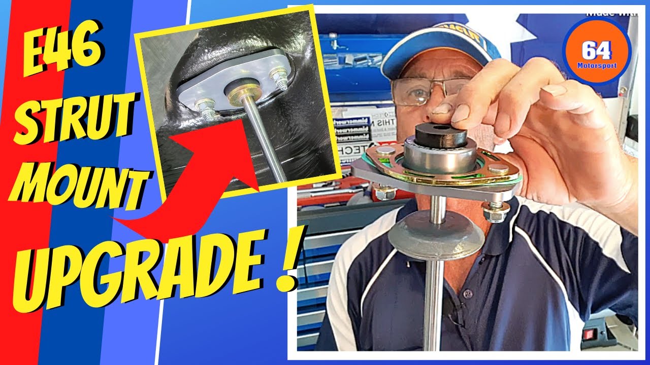 BMW E46 REAR STRUT MOUNT UPGRADE // How to Install performance rear ...