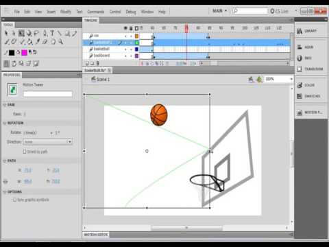 48. Adobe Flash - Creating Keyframes in the Motion Editor - YouTube