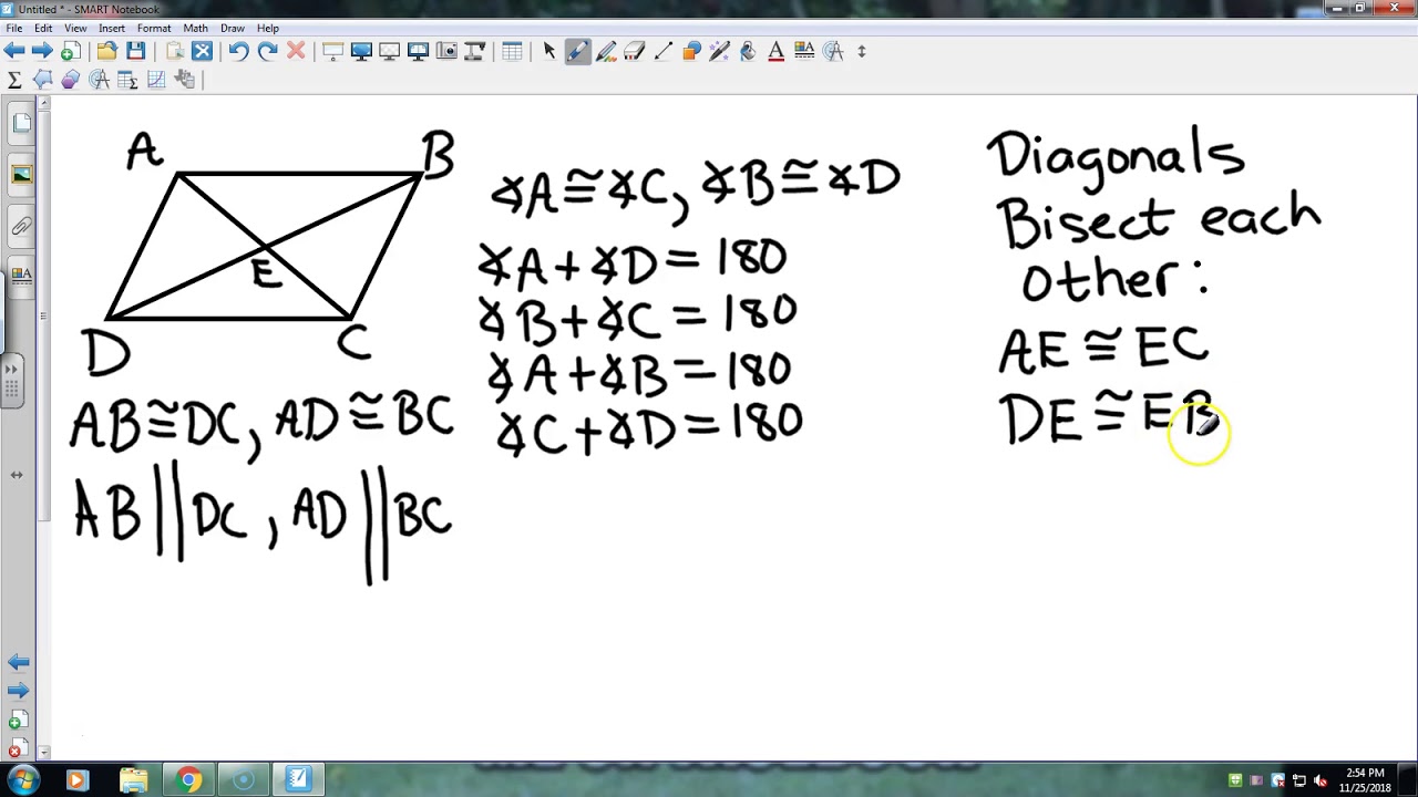 Big Ideas Geometry 7 2 Parallelograms - YouTube