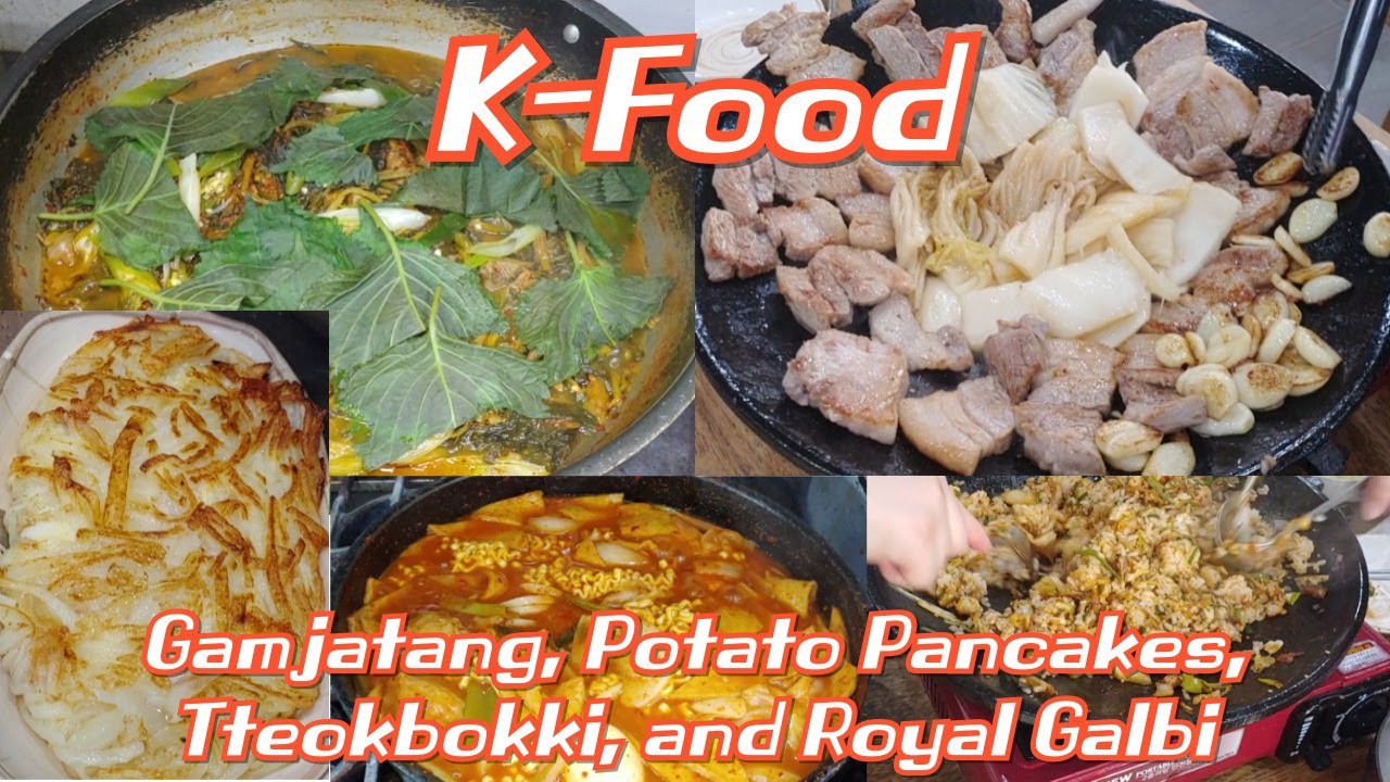 Korean Food Feast: Gamjatang, Potato Pancakes, Tteokbokki, and Royal ...