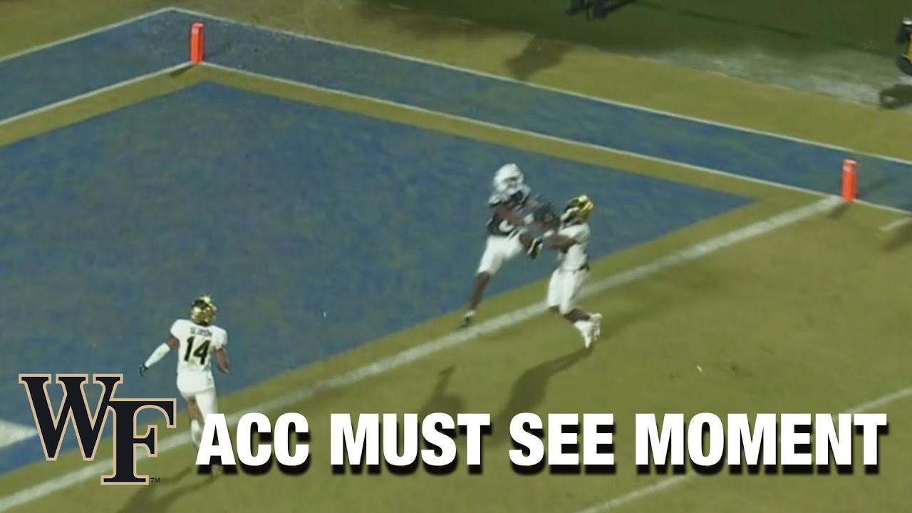 Wake Forest DB Jermal Martin Jr.'s 1st Pick Saves A TD | ACC Must See ...