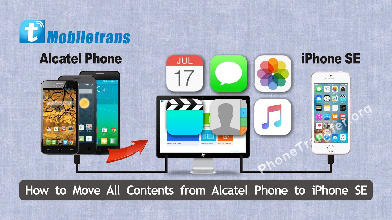 How to Move All Contents from Alcatel Phone to iPhone SE, Sync Alcatel ...
