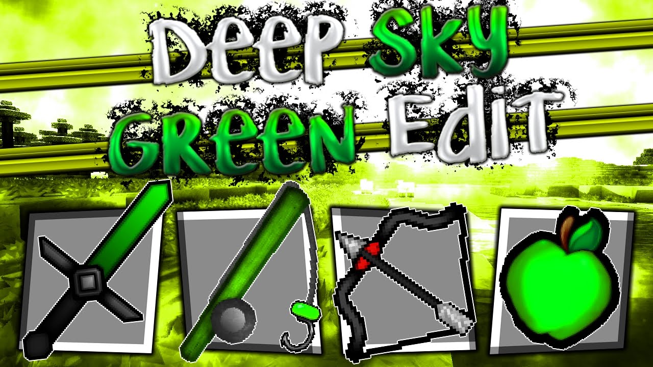 MINECRAFT PVP TEXTURE PACK - DEEP SKY GREEN EDIT UHC/KOHI - YouTube