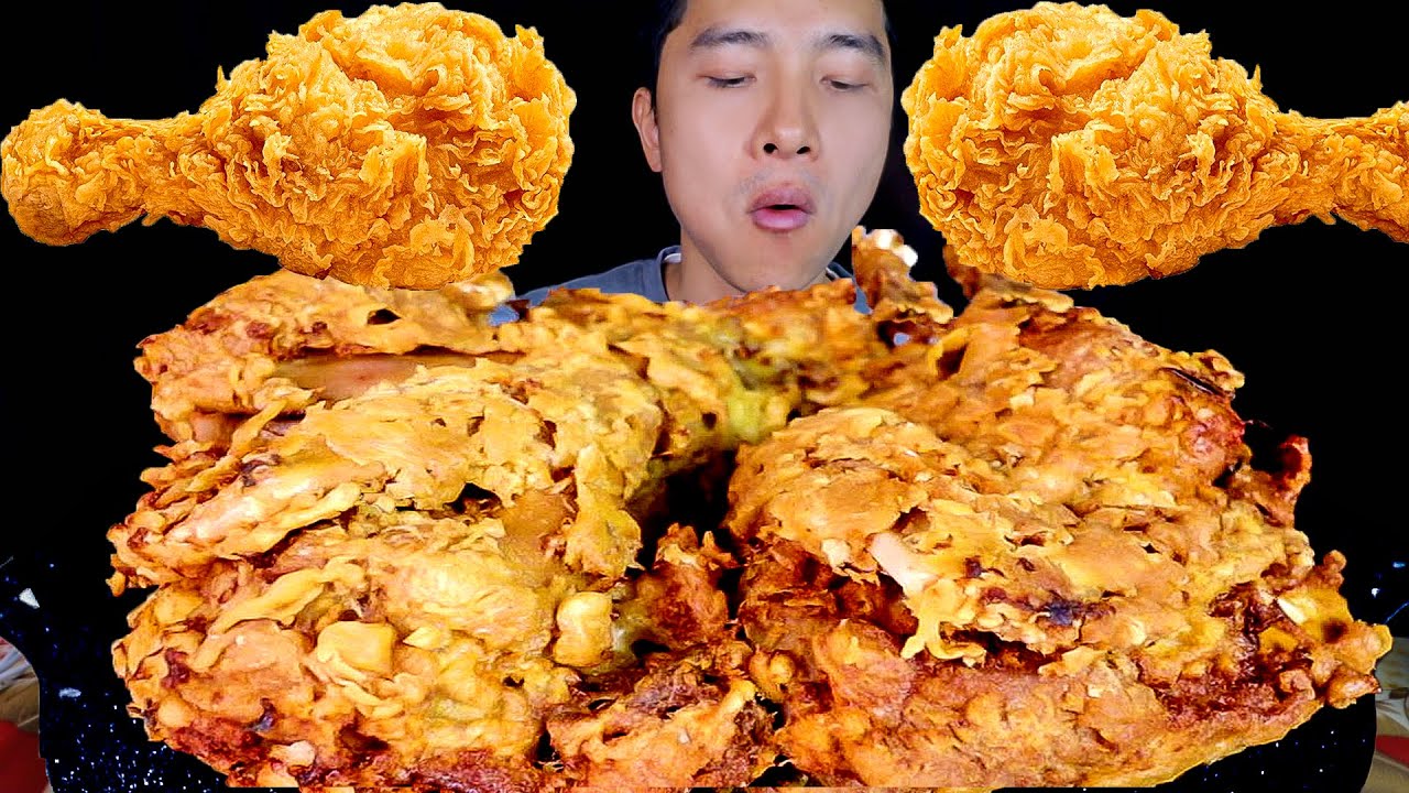 asmr fried chicken mukbang | Eating Sounds - YouTube