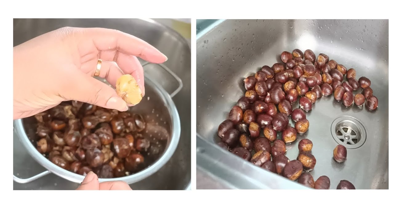 How To Prepare Chestnut 🌰 🌰 🌰 🌰 🌰 For Easy Peeling 😋😋 - YouTube