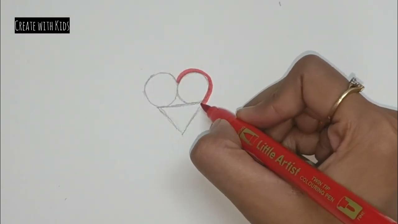 How to draw a perfect heart | super easy step by step drawing | how to ...