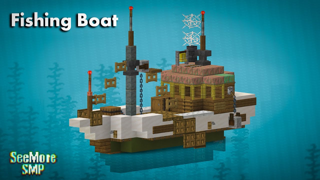 Small Fishing Boat in Minecraft :: SeeMore SMP - YouTube