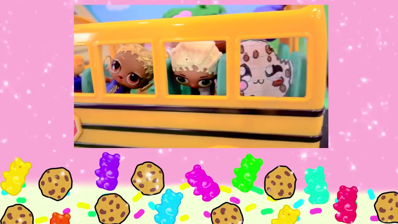 Slime School Bus ! LOL Surprise Doll Play Video - YouTube