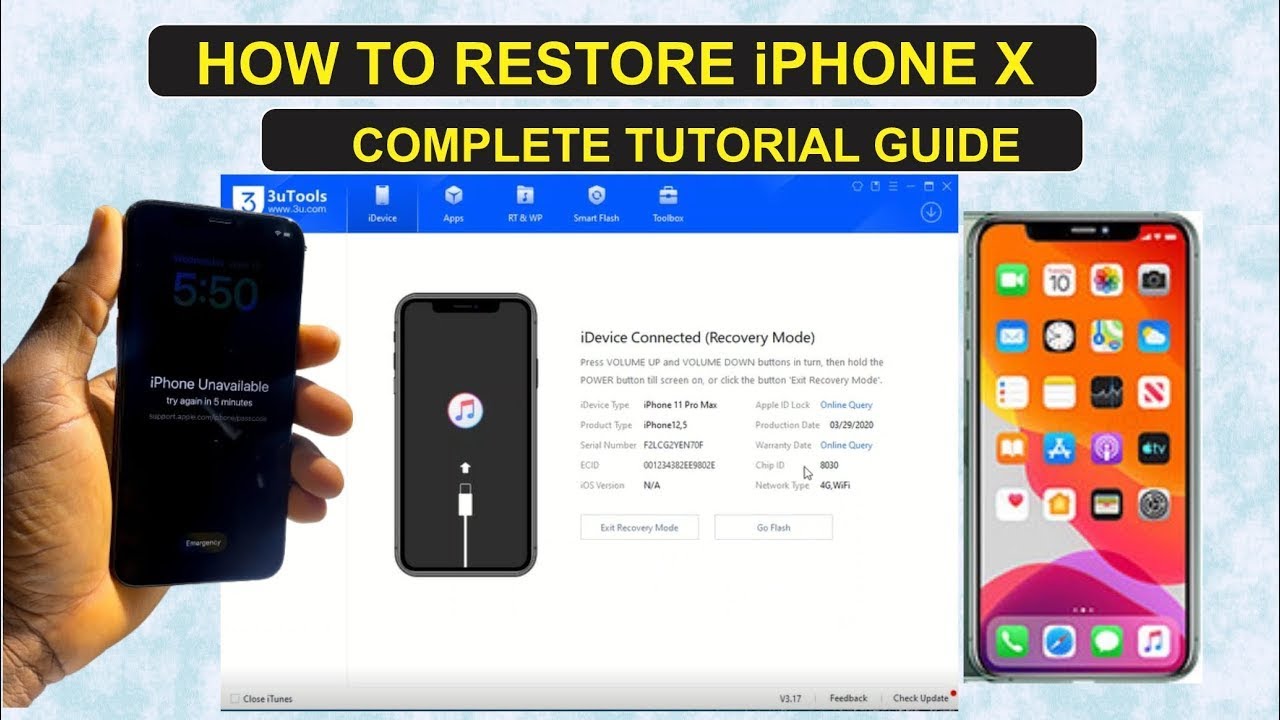 How to Restore iPhone X/XS/XR With 3uTools|How to Flash iPhones to ...