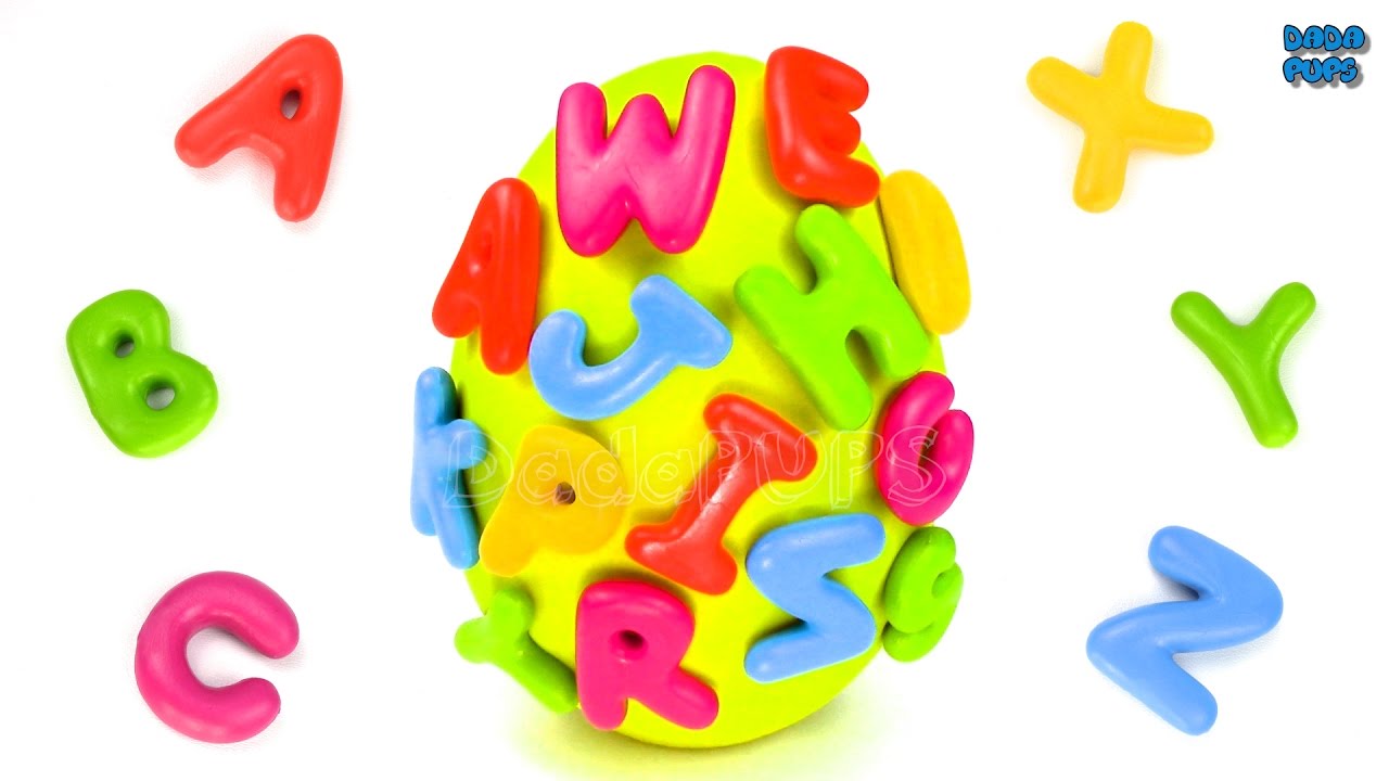 Writing alphabet letters|Giant Play Doh Surprise Egg ABCDE| Play Doh ...