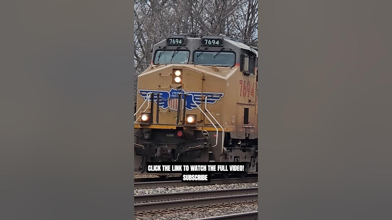 UP 7694 THROTTLES UP ON THE KANSAS SUBDIVISION AT BONNER SPRINGS! #shorts #train #railway - YouTube
