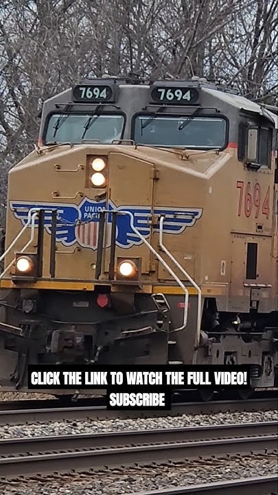 UP 7694 THROTTLES UP ON THE KANSAS SUBDIVISION AT BONNER SPRINGS! #shorts #train #railway - YouTube