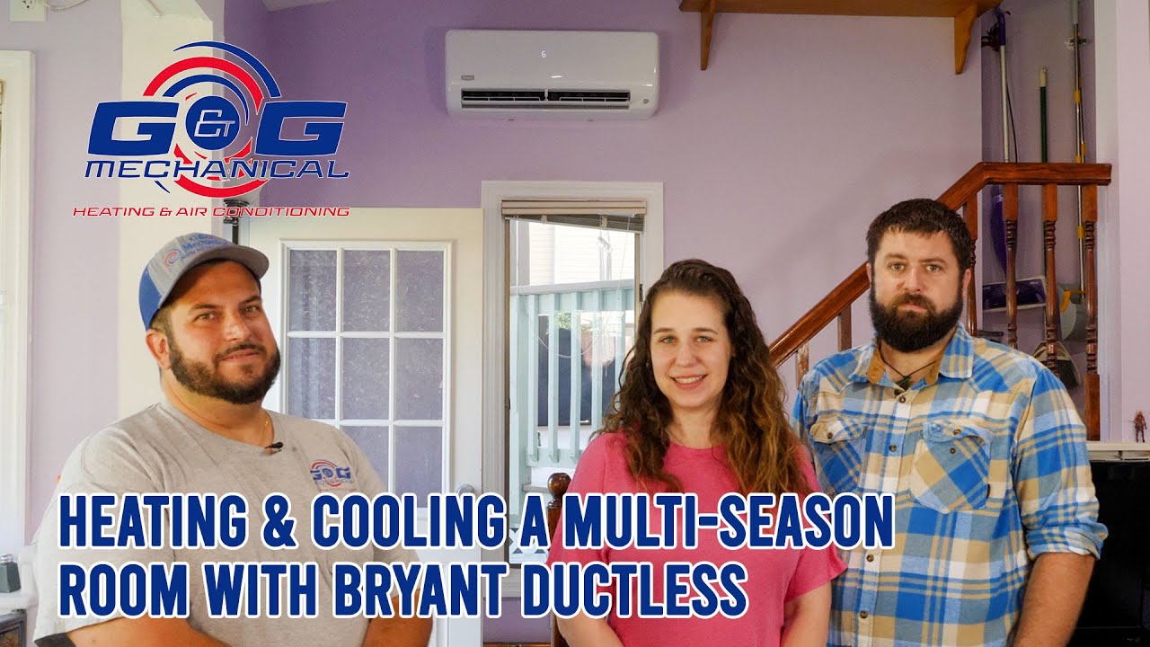 Bryant ductless mini split for a multi-season room! - YouTube