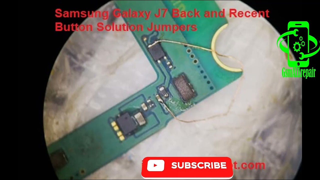 Samsung Galaxy J7 Back and Recent Button Solution Jumpers - YouTube