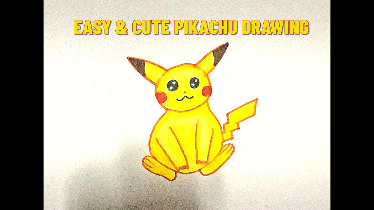 Drawing for kids. Easy Pikachu drawing. - YouTube