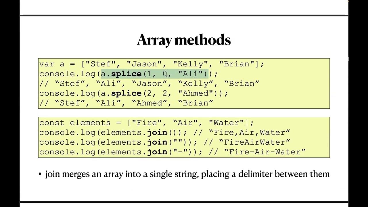 Ch01 Javascript Part 04 Variables Array Functions Objects Scopes In Javascript Youtube