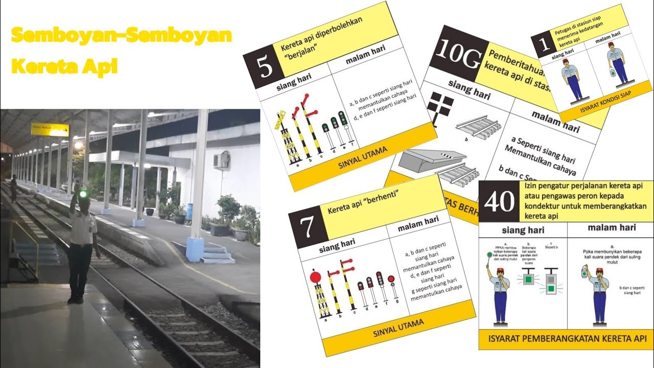 Semboyan-Semboyan Saat Kereta Di Stasiun - YouTube