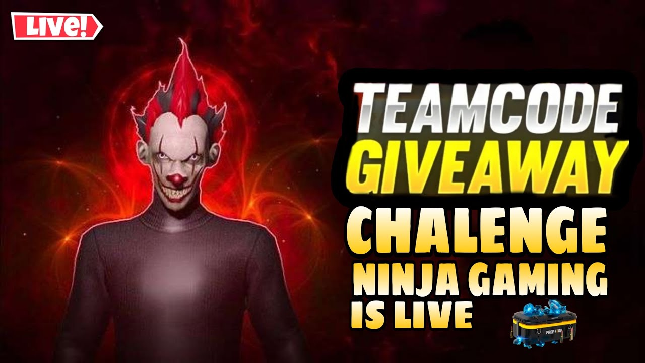 TEAMCODE GIVEAWAY IN DIMOND CHALLANGE NINJA GAMING LIVE STREAM - YouTube