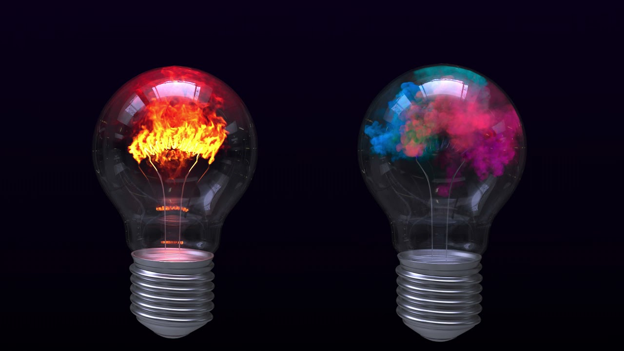 Light Bulb smoke flame volume collisions #houdini #houdinifx #vfx # ...